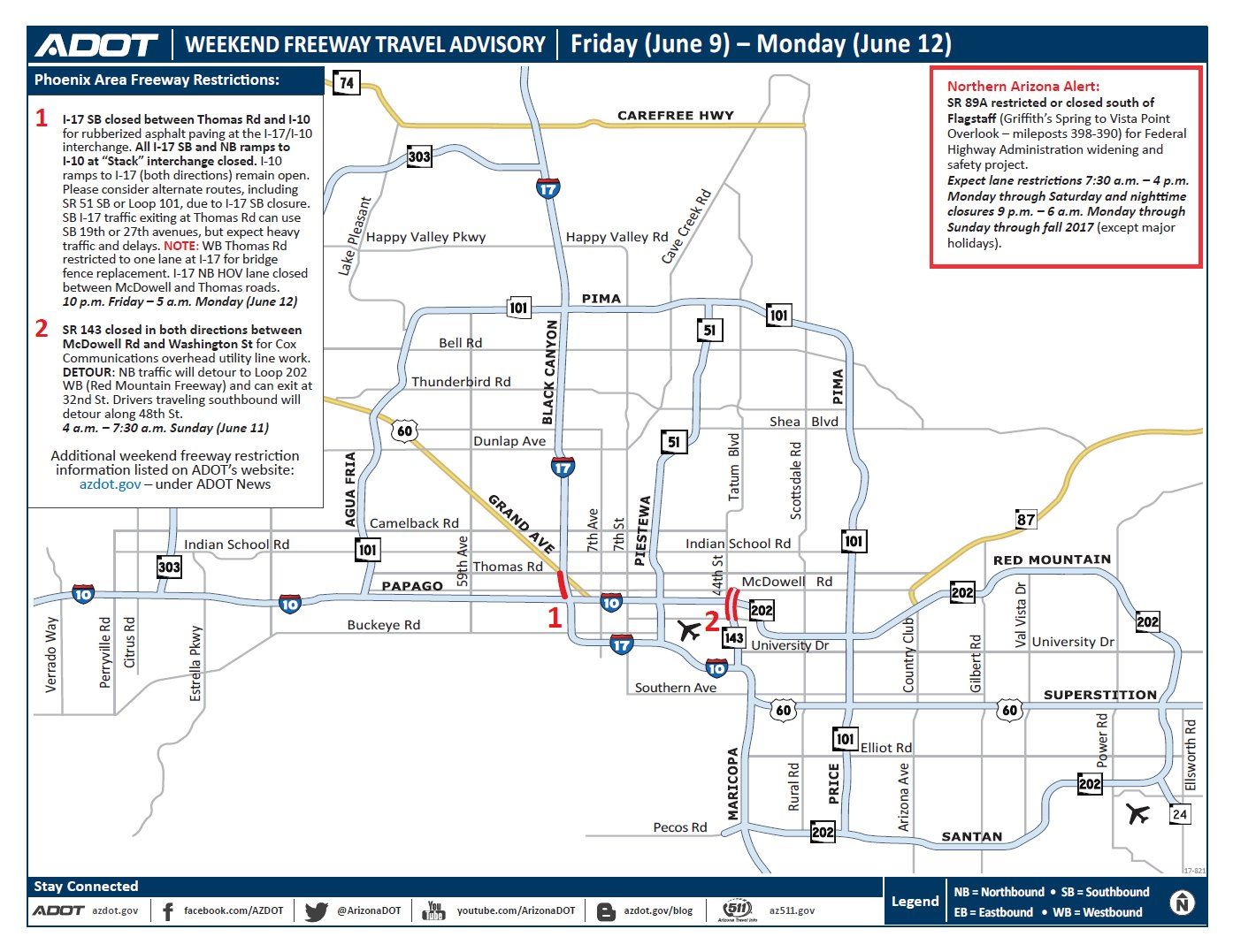 ADOT weekend freeway travel advisory (June 9-12) - Arizona's Family